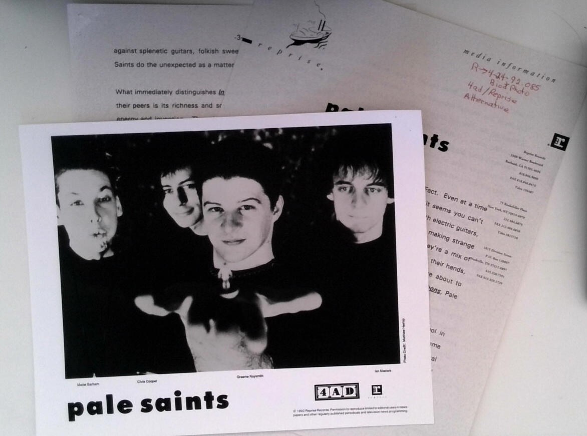 Pale Saints Ian Masters 1992 Photo Promo Music Press Kit - 4AD Records ...