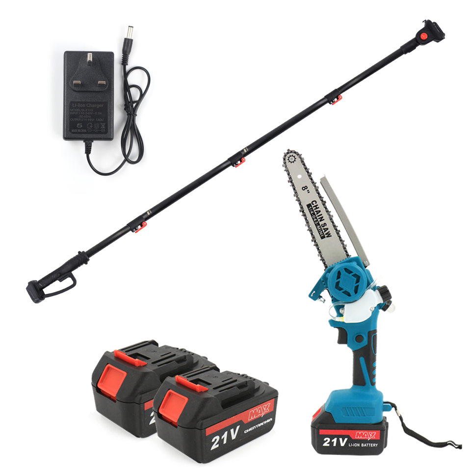 Telescopic Pole Chainsaw Long Reach Electric Tree Pruner Trimmer Branch ...