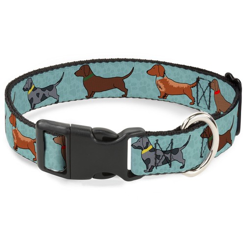 Plastic Clip Collar Dachshund 4-Dogs/Paws Aquas Small 9.5-13" (US ...