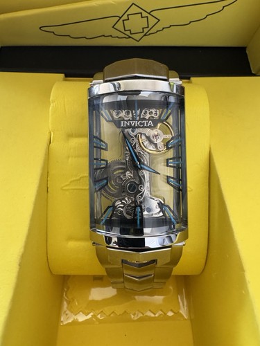 360 Rotation GHOST Skeleton Mechanical Slvrtn Bracelet W29 xL56mm ...