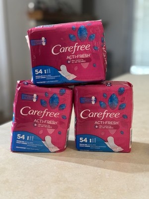 3x Carefree Acti-Fresh Daily Liners - Regular Unscented - 54 count | eBay