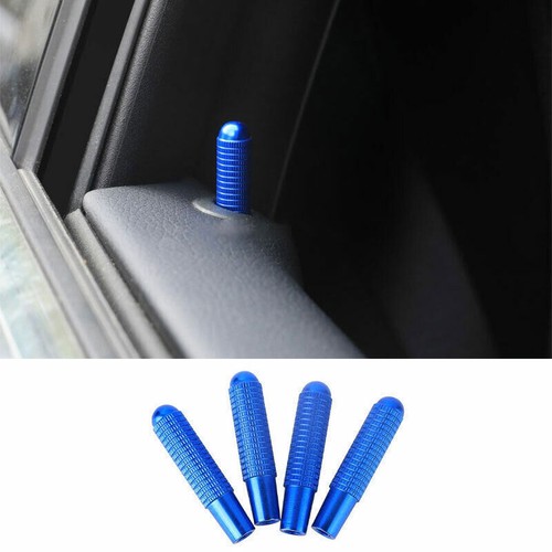 Blue Aluminum Inner Door Lock Down Bolt Ring Trim Fit For Benz C-class ...