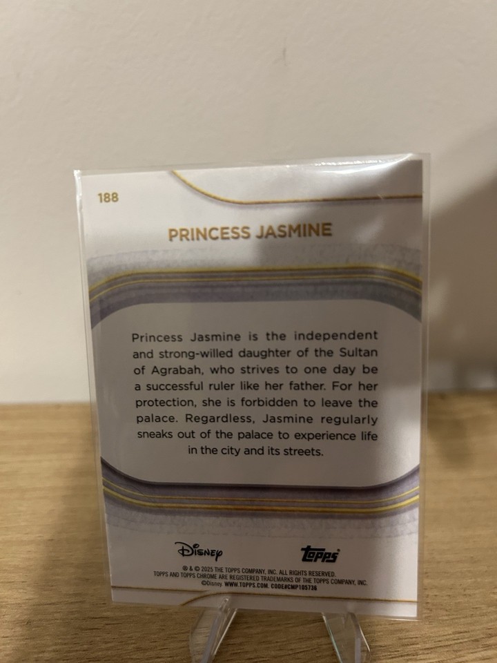 2025 Topps Chrome Disney Princess Jasmine Blue Mini Diamonds /150 | eBay