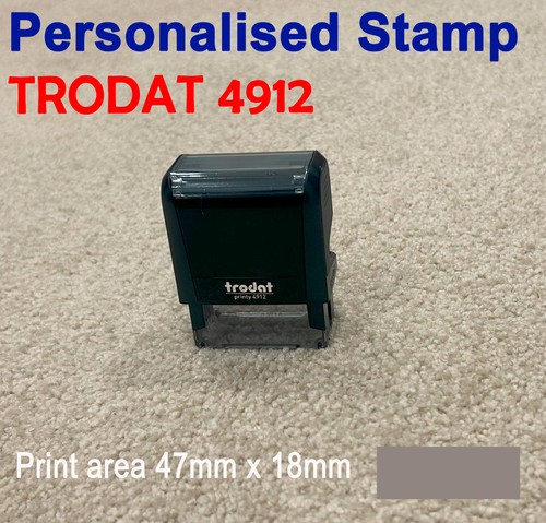 personalised self inking stamp CUSTOM STAMP TRODAT 4912 47mmx18mm ...