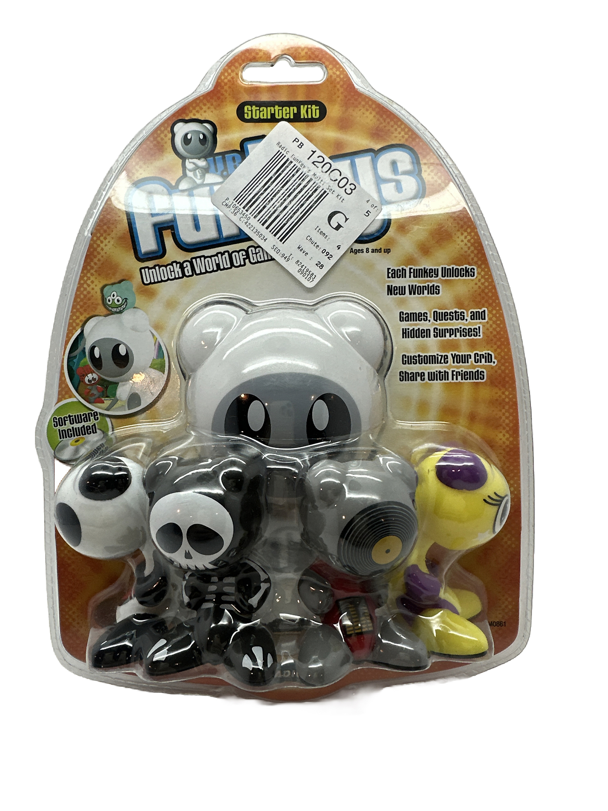 Sealed New UB Funkeys 2008 Starter Kit Hub (Lotus, Bones, Scratch ...