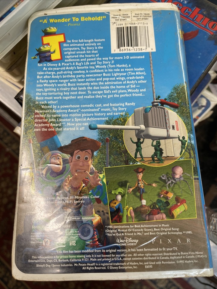 Disney Pixar Toy Story (VHS, 2000, Special Edition Clam Shell Gold ...