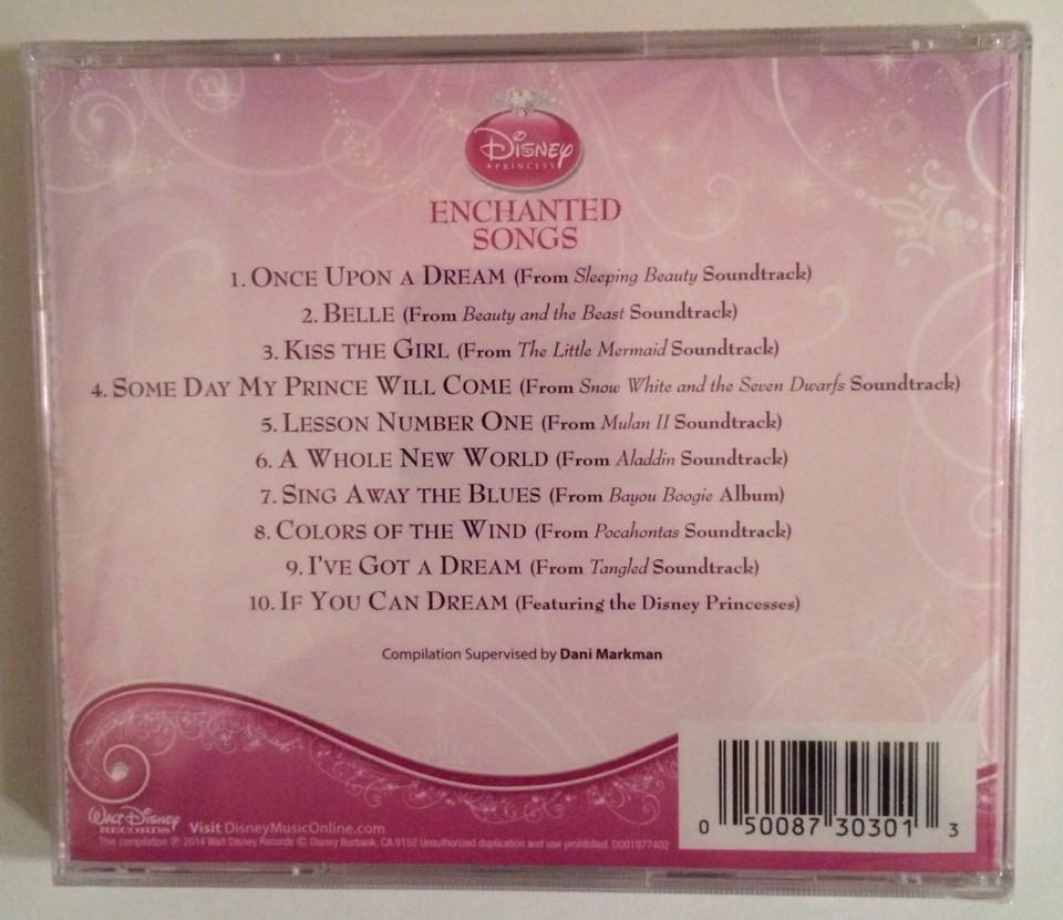 Disney Princess "Enchanted Songs" Exclusive Limited Edition CD - Rare ...
