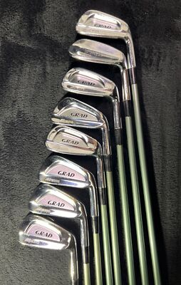 Mizuno Grad 3-PW Iron Set W/ EXSAR II Graphite Shaft Stiff Flex 8 S400 ...
