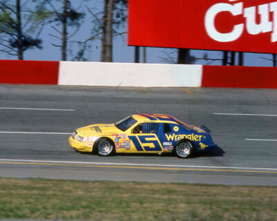 RICKY RUDD 1984 #15 WRANGLER FORD RACING ON TRACK AT ATLANTA 8X10 ...