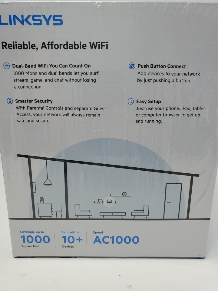 Linksys E5350 AC1000 1000Mbps Wireless WiFi 5 Router (ROULNK910 ...