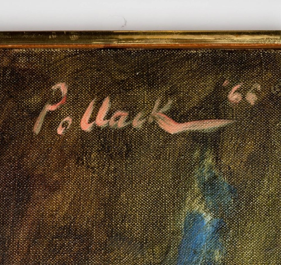 Reginald Murray Pollack California, 1924-2001 "OLD ARTIST" 1966 OIL ON ...