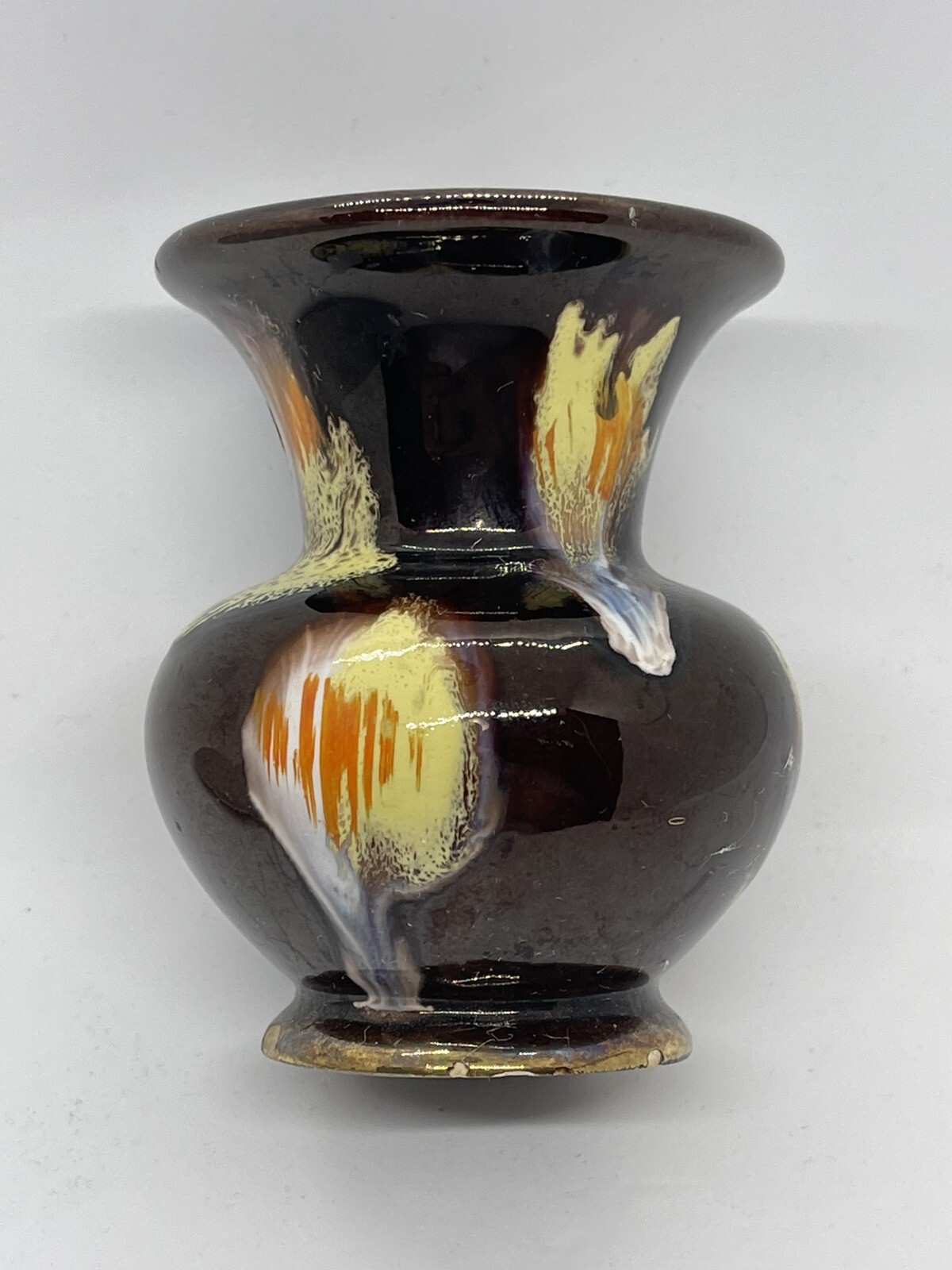 Vintage Jasba Keramik Pottery Vase West German Pottery Brown Orange ...