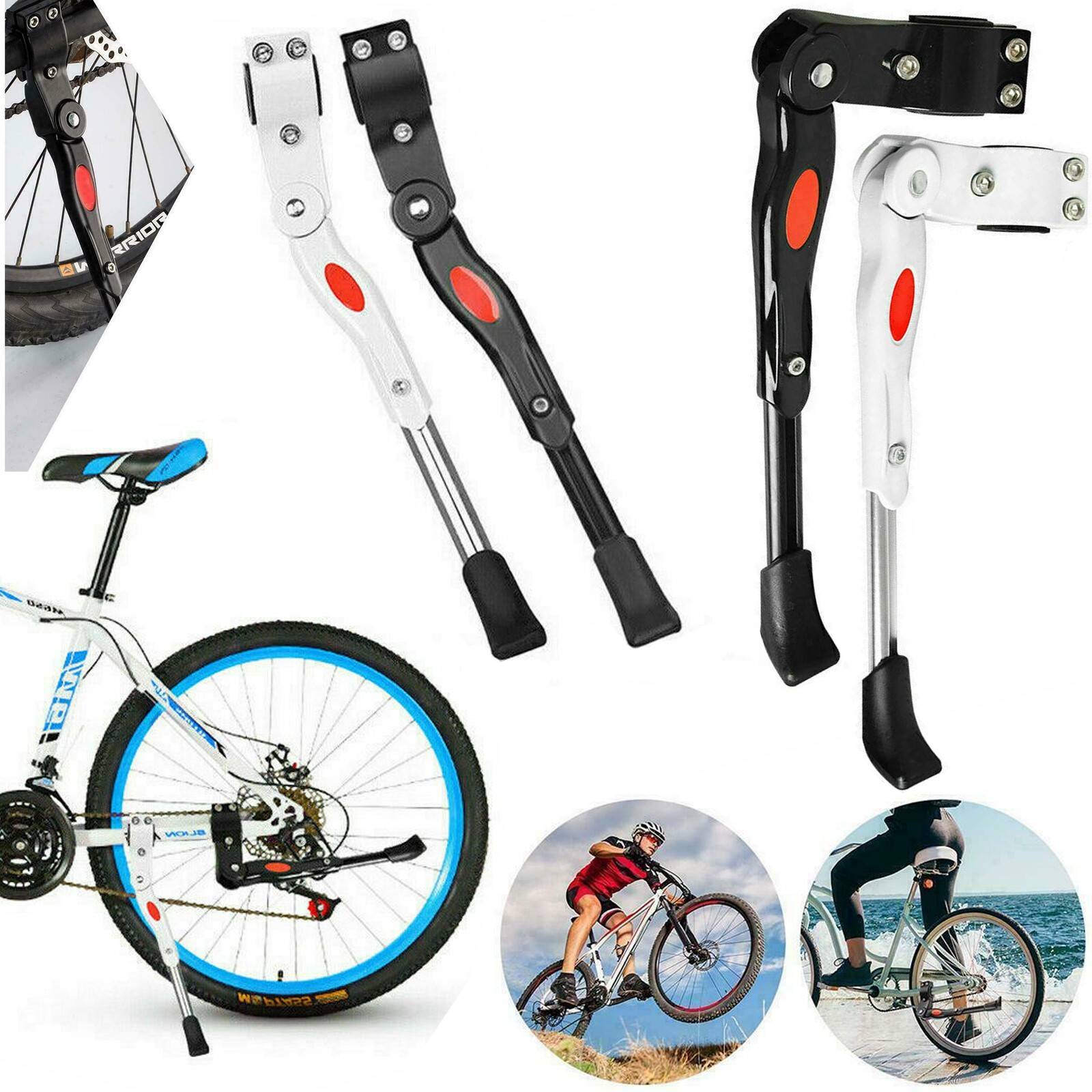 MTB Bicycle Adjustable Mountain Bike Prop Side Rear Steel Kick Stand ...