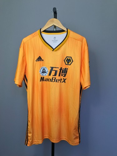 Adidas Mens Wolverhampton Wanderers 2019-2020 Old Gold Home Football ...