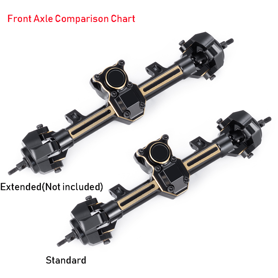 RCBATER Brass Front+Rear Axles Set Haveyweight for 1/24 RC Axial SCX24 ...