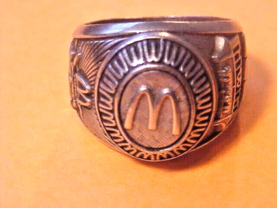 McDonald's Logo Size 10 Employee Recognition Ring Stainless Balfour ...