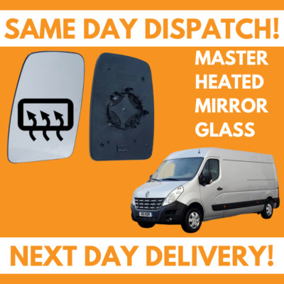 For Renault Master 2010-2020 Heated Door Wing Mirror Glass Left ...
