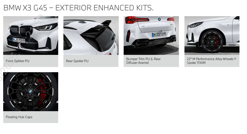 NEW GENUINE BMW X3 G45 M PERFORMANCE ENHANCED COMPLETE BODY KIT G45CBN ...