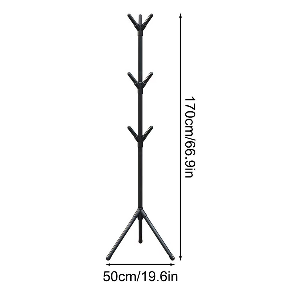 Coat Rack Stand Free Standing Tree Clothes Hanger Hat Coat Rack 8 Hooks ...