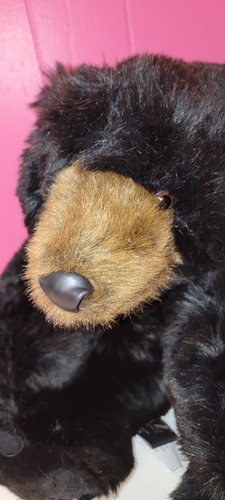 Ditz Designs Large 25" Black Bear Weighted Paws Plush Animal By Hen ...