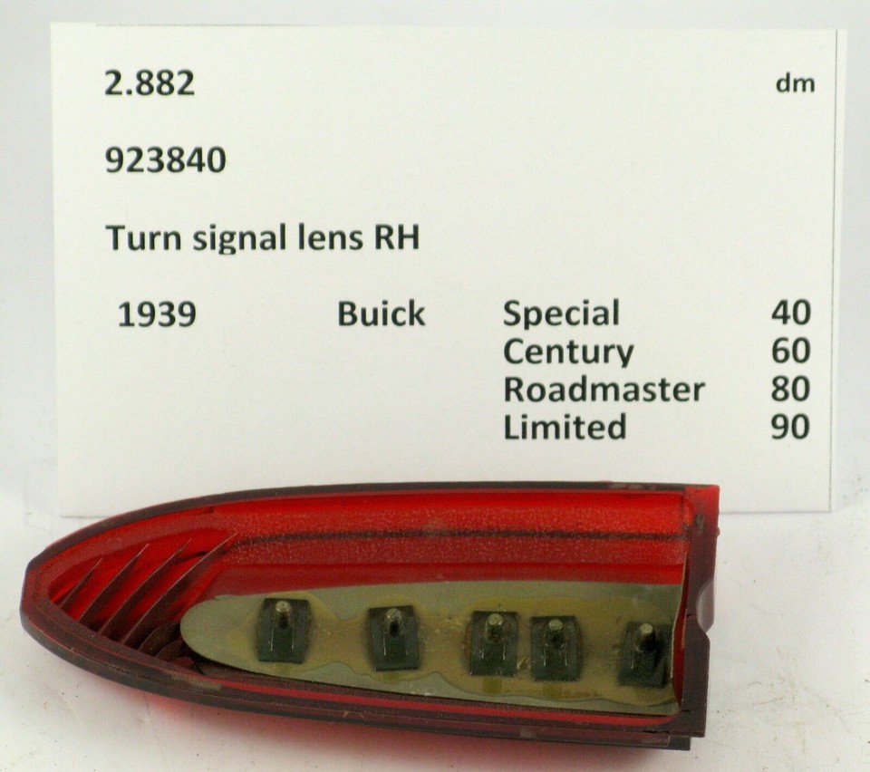 1940 Buick Special Roadmaster NEW turn signal lens 923840 | eBay