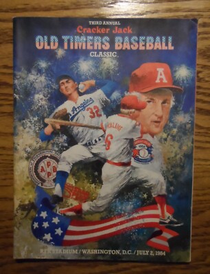 1984 Cracker Jack Old Timers Baseball Classic Game Program, Many HoFers ...