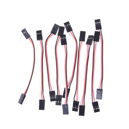 10 x 3Pin 10cm Servo Extension Lead Wire for Futaba RC Connector Cable ...
