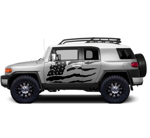 Graphics American Flag Stripe Car Sticker For Toyota FJ Cruiser Side ...