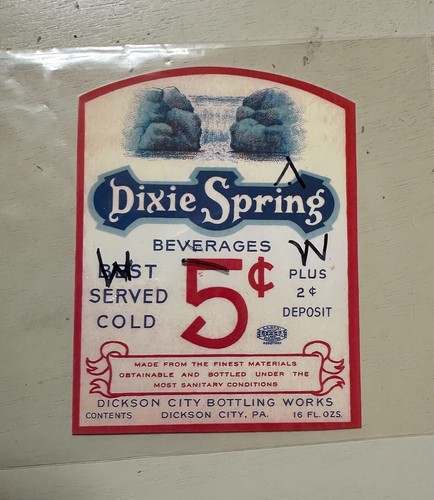 Dixie Spring Soda Decal/Sticker- Dickson City, Pa. + USA Decal | eBay