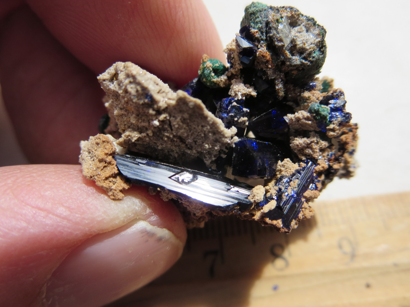 273 AZURITE SPECIMEN FROM TOUISSIT, OUJDA PROVINCE, MOROCCO. BEAUTIFUL ...