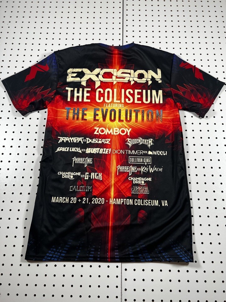 Excision The Coliseum Featuring The Evolution Zomboy Concert Shirt Size ...