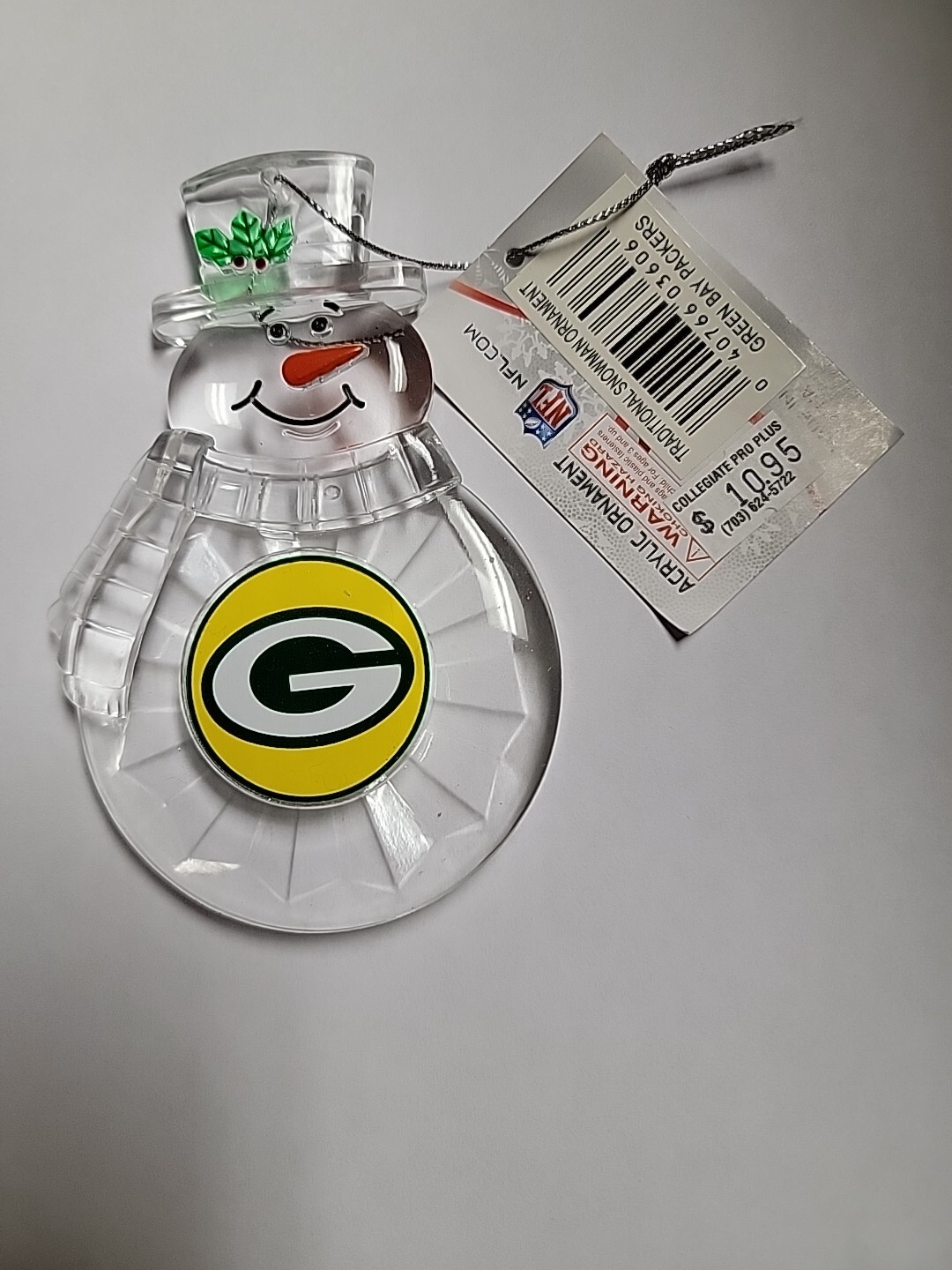 Green Bay Packers Acrylic Snowman Ornament 4.5" | eBay