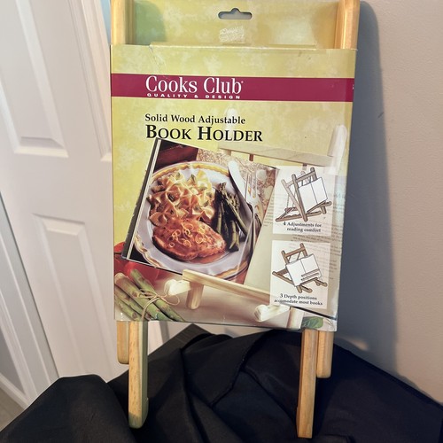 Cooks Club Solid Wood Adjustable Book Holder Cooking Recipes | eBay