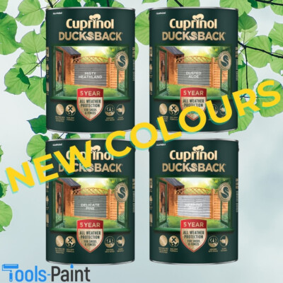 New Colours of Cuprinol 5 Year Ducksback 5L for your fence and shed ...