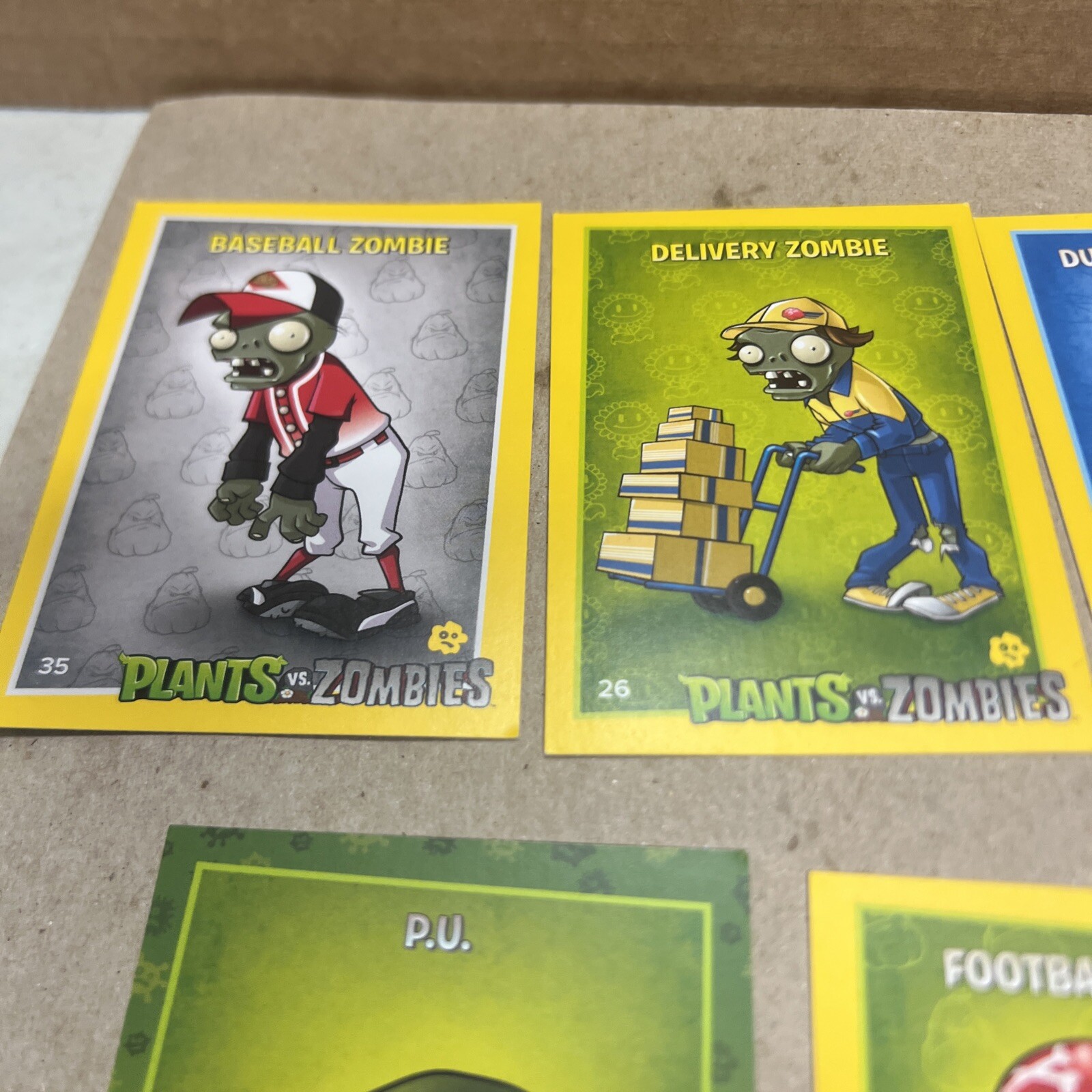 ZOMBIE Plants Vs. Zombies Trading Card Electronic Arts Lot 6 Cards | eBay
