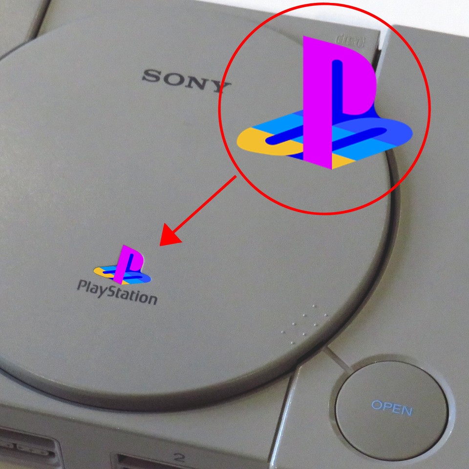PlayStation Logo - Custom PlayStation 1 (PS1) Console Lid Stickers ...