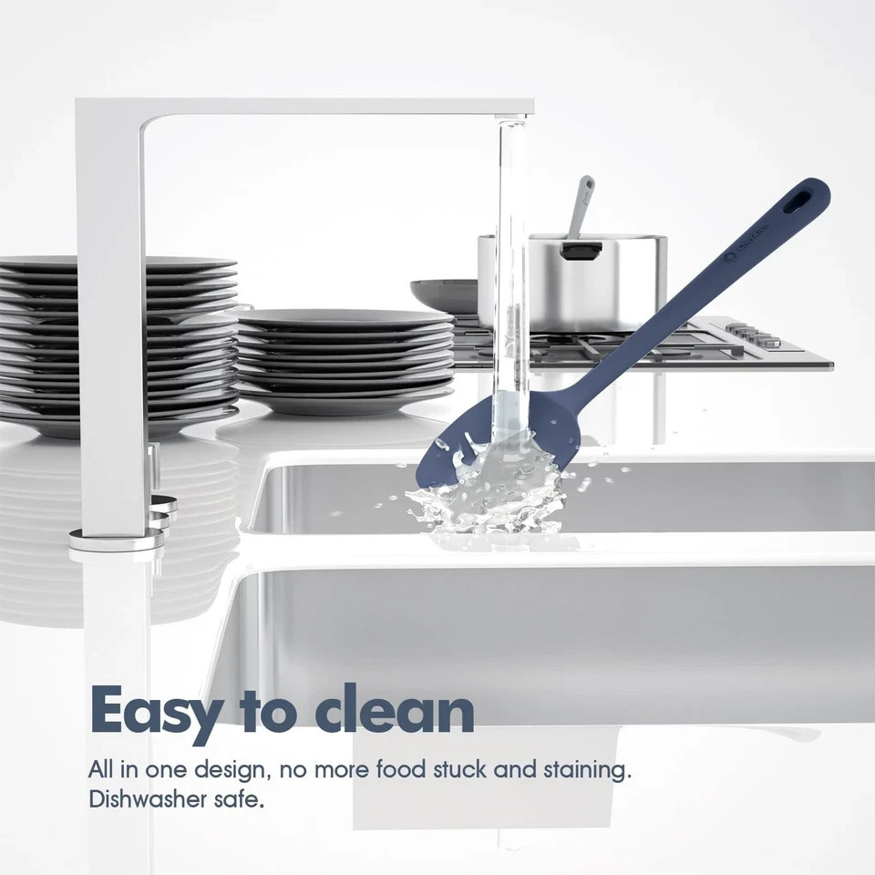 5 Pieces Silicone Spatula Set, Food Grade Rubber Spatula, Upgrade ...