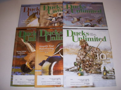 DUCKS UNLIMITED Magazine, LOT OF 6, 2013, DECOY TIPS, 10 SHOOTING TIPS ...