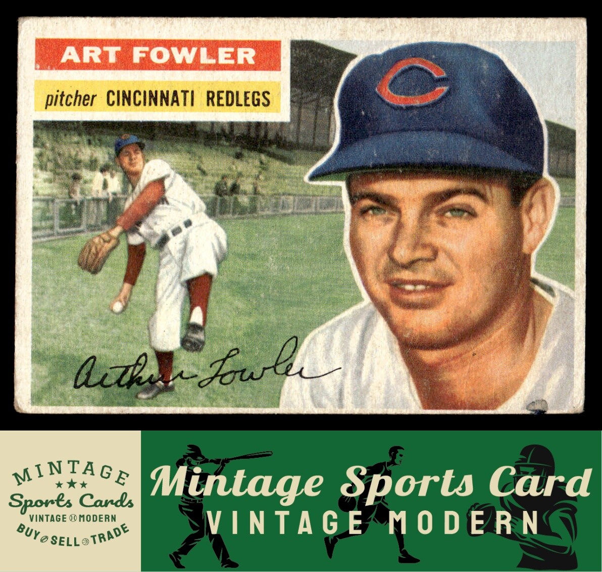 1956 Topps - Art Fowler - #47 Cincinnati Reds | eBay
