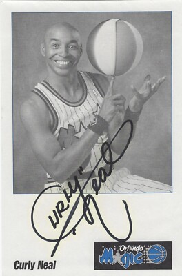 Curly Neal Signed Autographed Magic 1989 Team Issued Photo ...