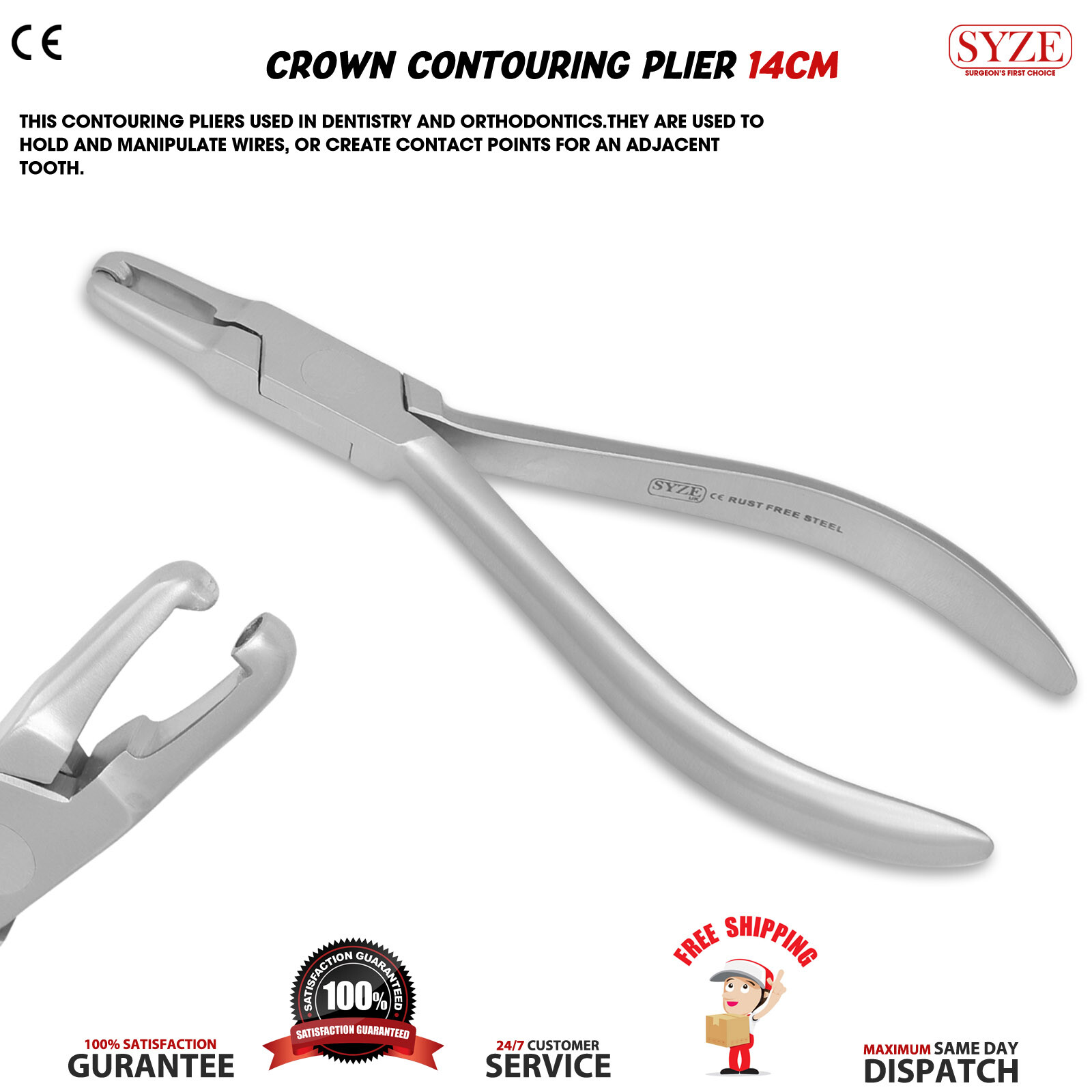 Dental Crown and Band Contouring Pliers Stainless Steel Orthodontic ...