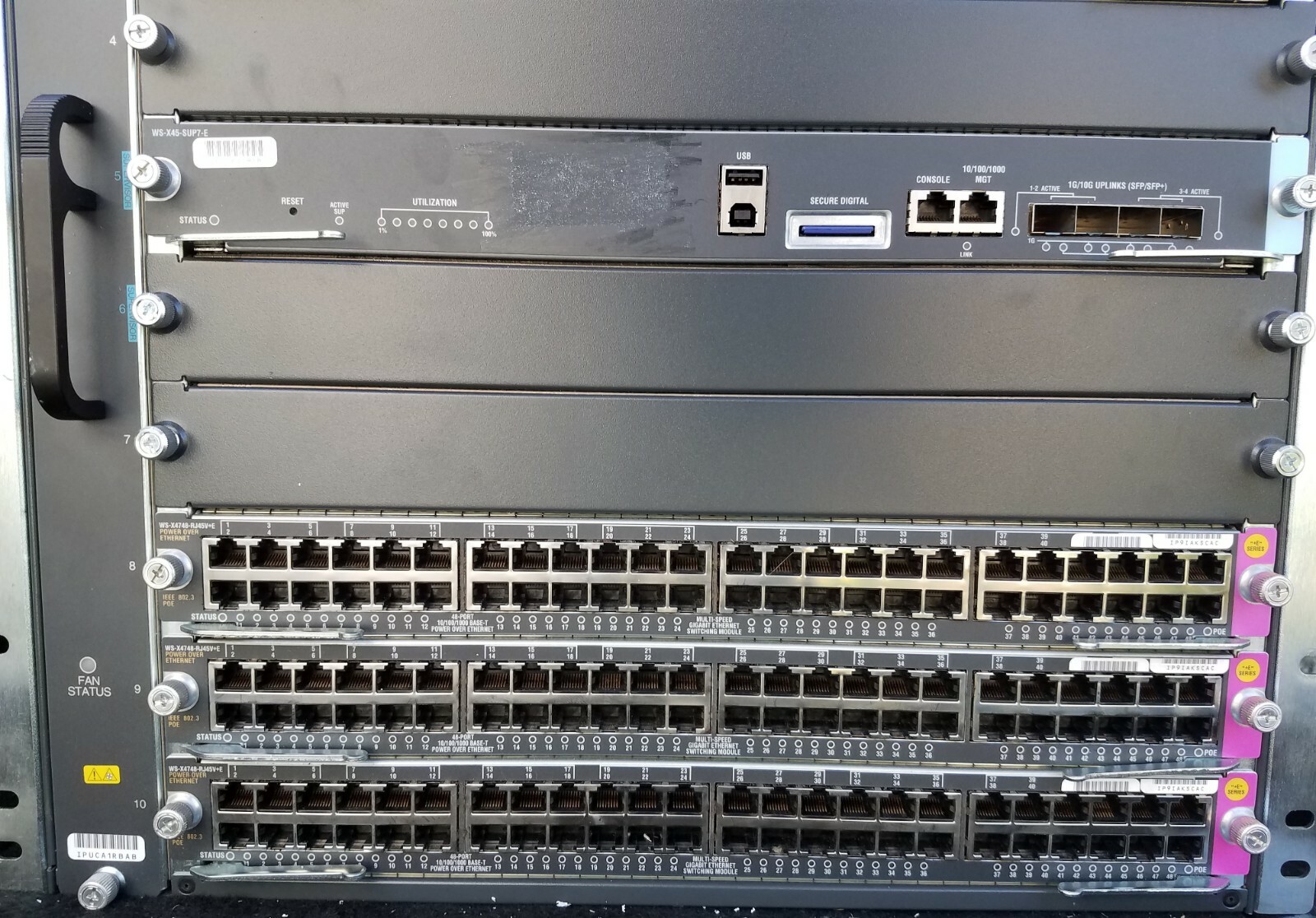 Cisco Catalyst 4510R+E 1-WS-X45-SUP7-E / 3-WS-X4748RJ45V+E / 3-X4512 ...