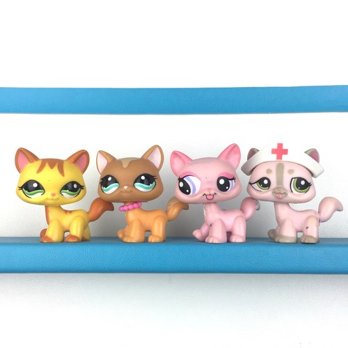 Authentic Lot 4 Littlest Pet Shop Walking Cat 1137 1100 1313 1326 / LPS ...
