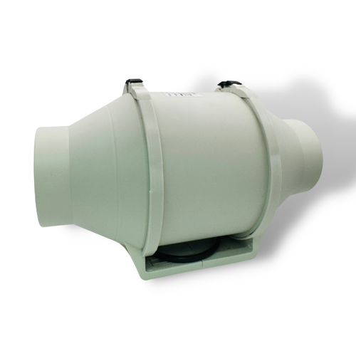 AirTech-UK Inline Bathroom Fan Full Kit 4"/100mm with Timer Fan, Duct ...