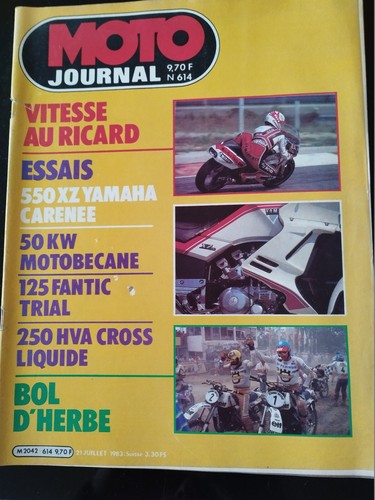 MOTO JOURNAL n°614 du 2/07/1983; Essais 550 XZ Yamaha Carenée/ 50 KW ...