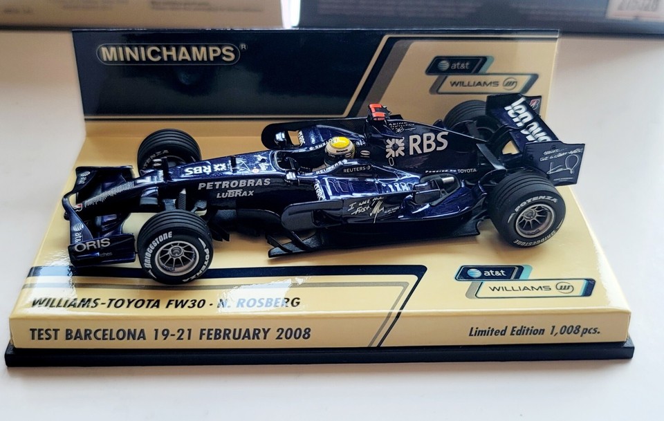 Minichamps 1:43 2008 Williams Toyoya F1 FW30- Barcelona Test Nico ...