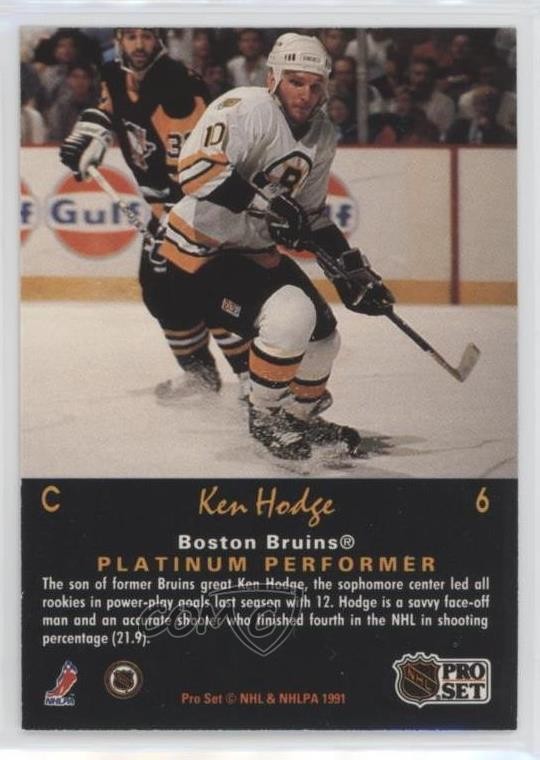 1991-92 Pro Set Platinum Ken Hodge Jr Ken Hodge #6 | eBay