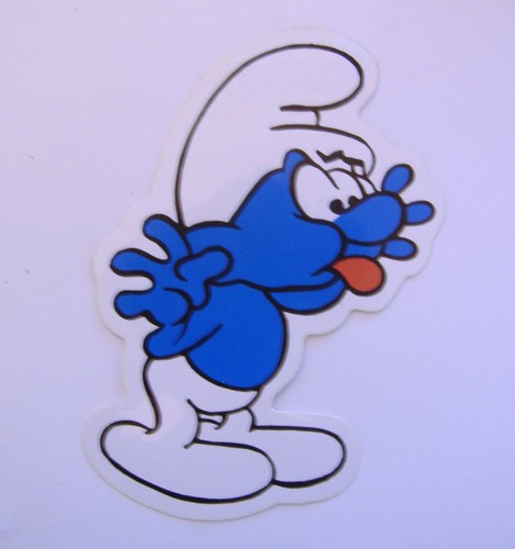 ADESIVO - STICKER - ADHESIVO/ PUFFO "PERNACCHIA" - PUFFI CARTOON | eBay