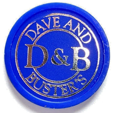 Dave and Buster's Arcade Game Token Coin Blue Plastic | eBay