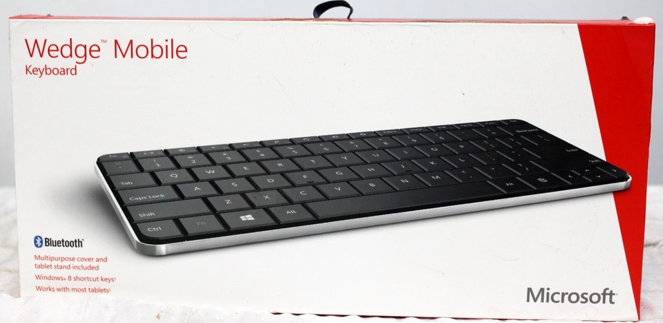 Microsoft Wedge Mobile Keyboard Bluetooth Wireless Cover Stand 1521 ...